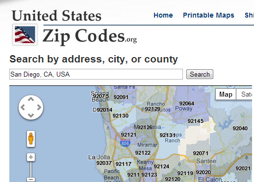 Miramar Zip Code Map
